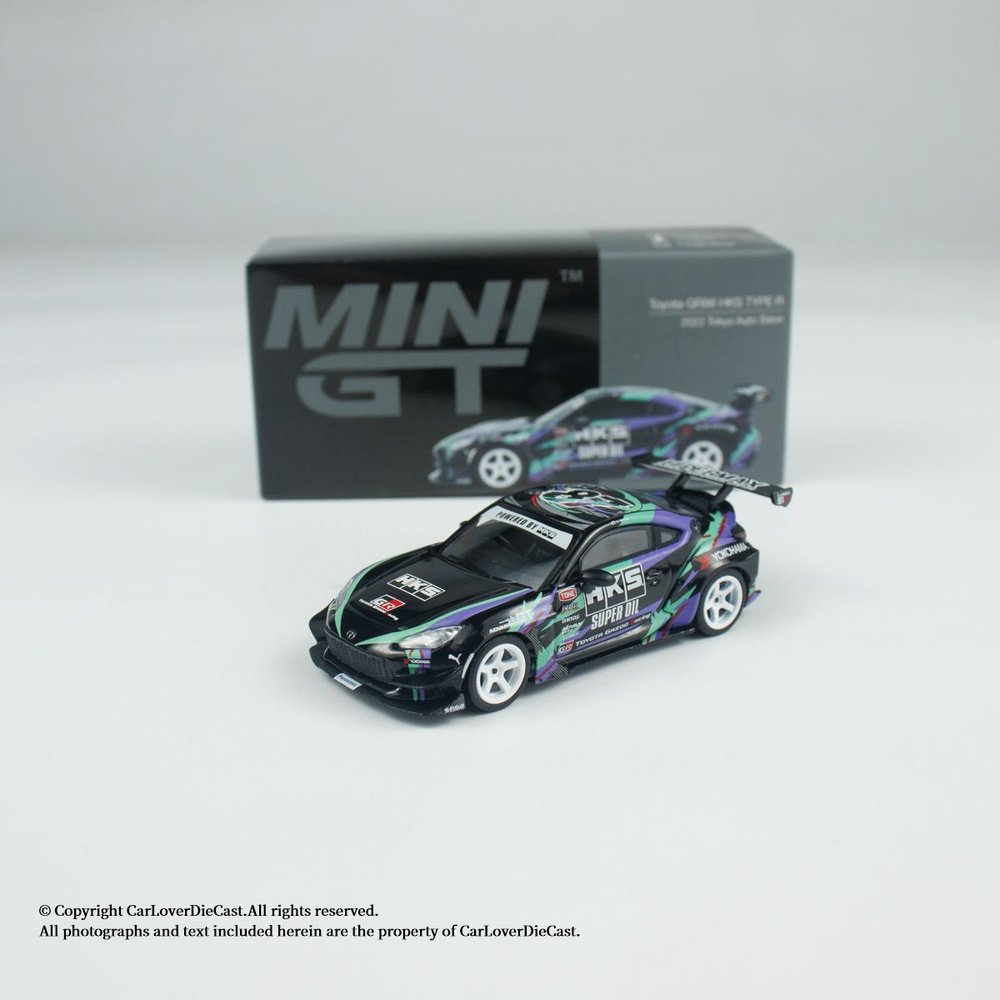 Машинка MINI GT MODEL 1:64 #1005 Toyota GR86 HKS Die-cast Alloy Model ...