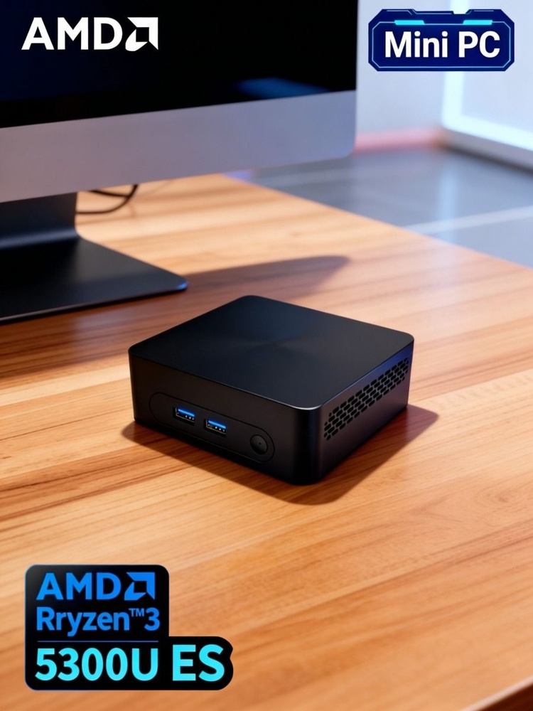Мини-ПК AMD Ryzen 3 5300U (AMD Ryzen 3 5300U, RAM Отсутствует, AMD ...