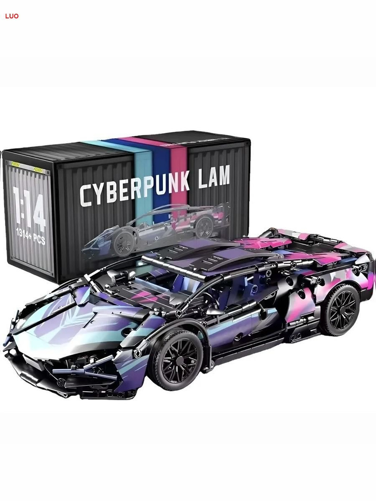 Конструктор 7601 Ламборджини Sian CYBERPUNK LAM 1:14 1314 деталей (Без ...