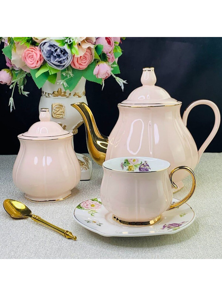 Сервиз чайный с чайником Lenardi 14 предметов, на 6 перс. Фарфор купить c доставкой на OZON по ...