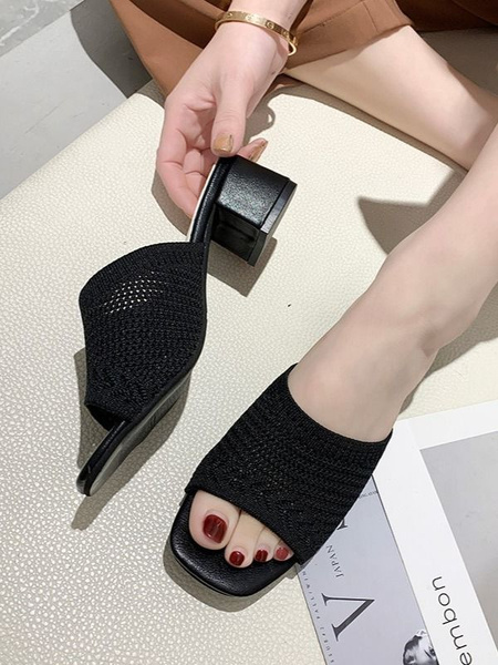 Сабо Женский SYJWY Искусственные материалы, Полиуретан, размер 39 Толстый каблук купить c ...