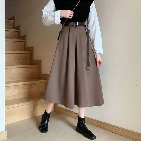 Юбка Женский CHAOPAI шоколадный, размер 52 На любой сезон купить c доставкой на OZON по низкой ...