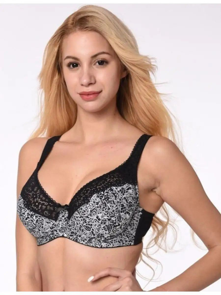 Бюстгальтер Женский Lanny Mode, размер 80E черный, белый Китай купить c ...