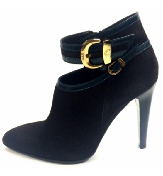 Ботильоны Женский Norma J.Baker темно-коричневый, размер 36 Демисезон Молния, Пряжка Италия ...