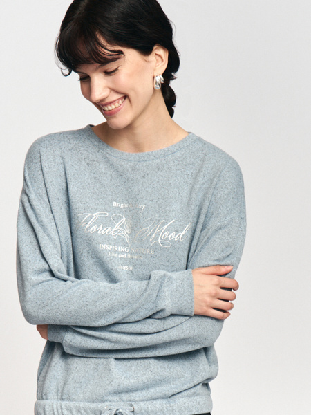 Джемпер Женский Zolla светло-синий Полиэстер, Эластан, размер 52 Длинный Китай купить c ...