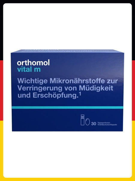 Пищевая добавка Orthomol Vital m Drinking Bottles/Capsules Orange 30 ...