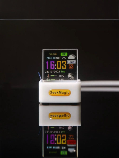 Умная метеостанция с цифровыми часами GeekMagic HelloCubic-Lite, 3D-дисплей, гибкий дисплей с ...