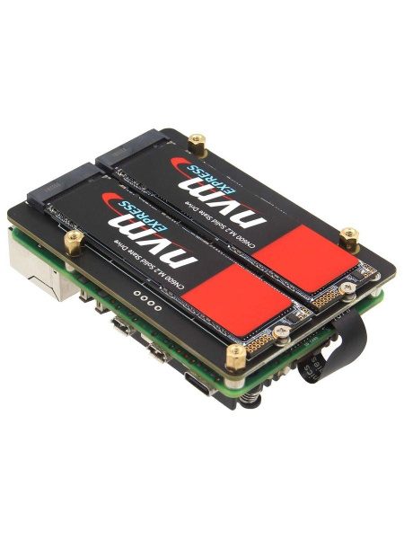 X1005 Dual NVME SSD Shield PCle к M.2 Dual SSD для Raspberry Pi 5 ...
