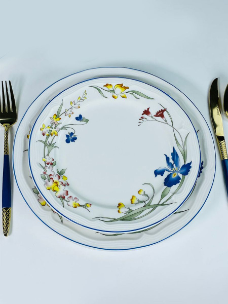 Набор тарелок Lenardi, Фарфор, диаметр 21.9 см купить c доставкой на OZON по низкой цене ...