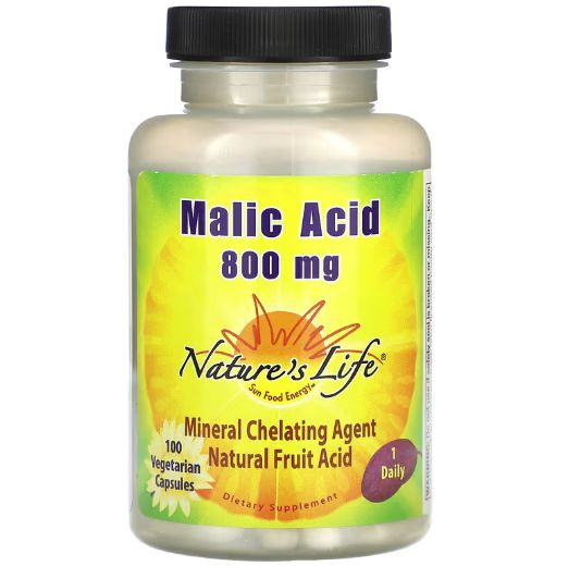 Nature's Life, Malic Acid, 800 mg, 100 Vegetarian Capsules(100 ...
