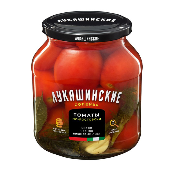 Томаты малосольные бочковые консервированные, Лукашинские , 670 г Россия купить на OZON по ...
