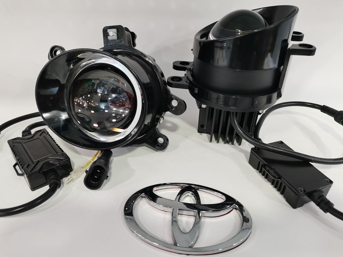 Лазерные Птф bi-Led линзы для Toyota Corolla e140/e150/e160, ближний + дальний усиленный свет ...