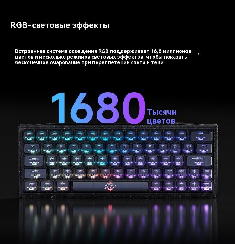 Игровая клавиатура проводная YING 63, Английская раскладка, темно-серый купить на OZON по низкой ...