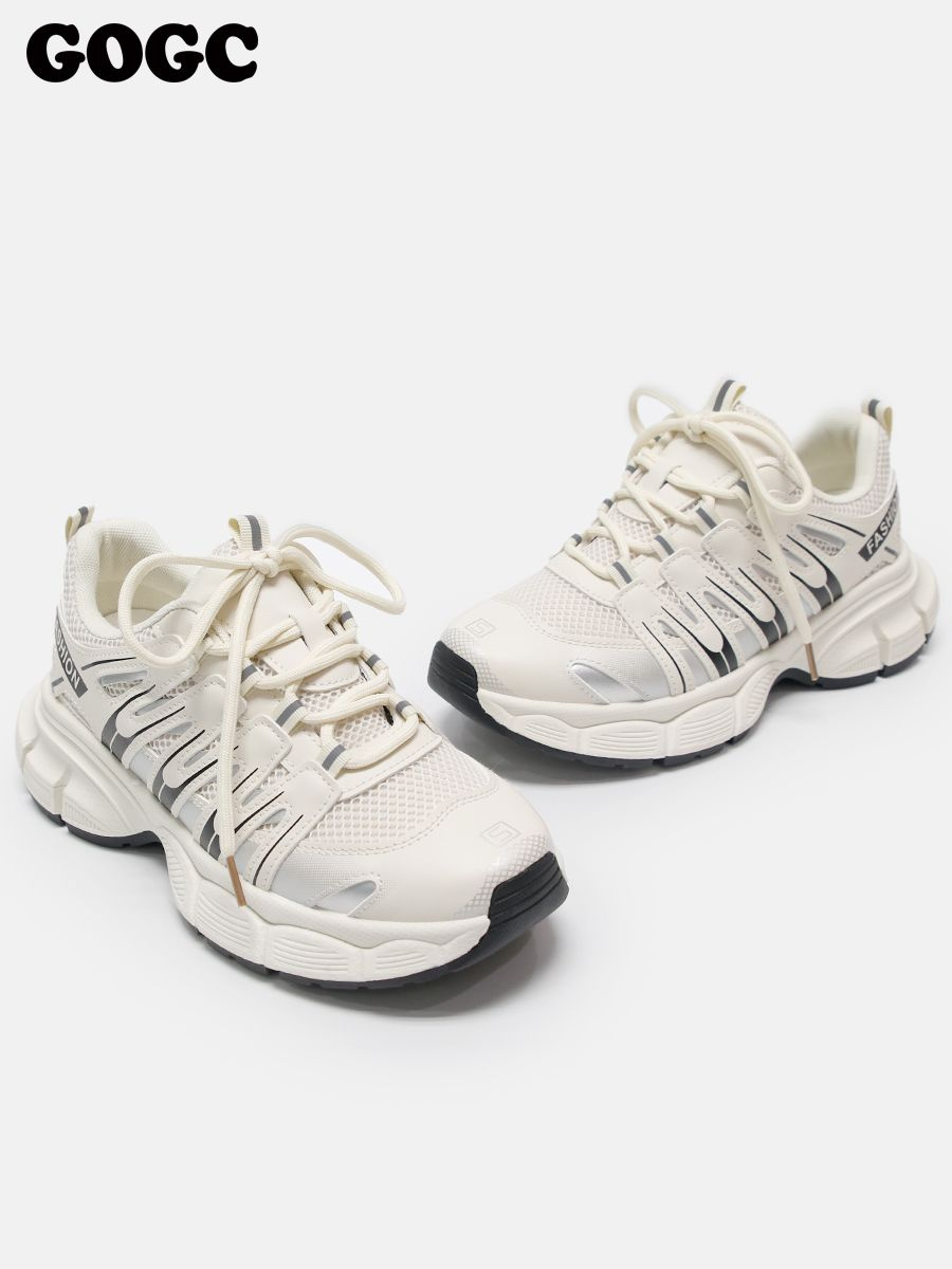Кроссовки Женский GOGC Синтетическая дышащая сетка Городошный спорт, размер 38 Демисезон Шнурки ...