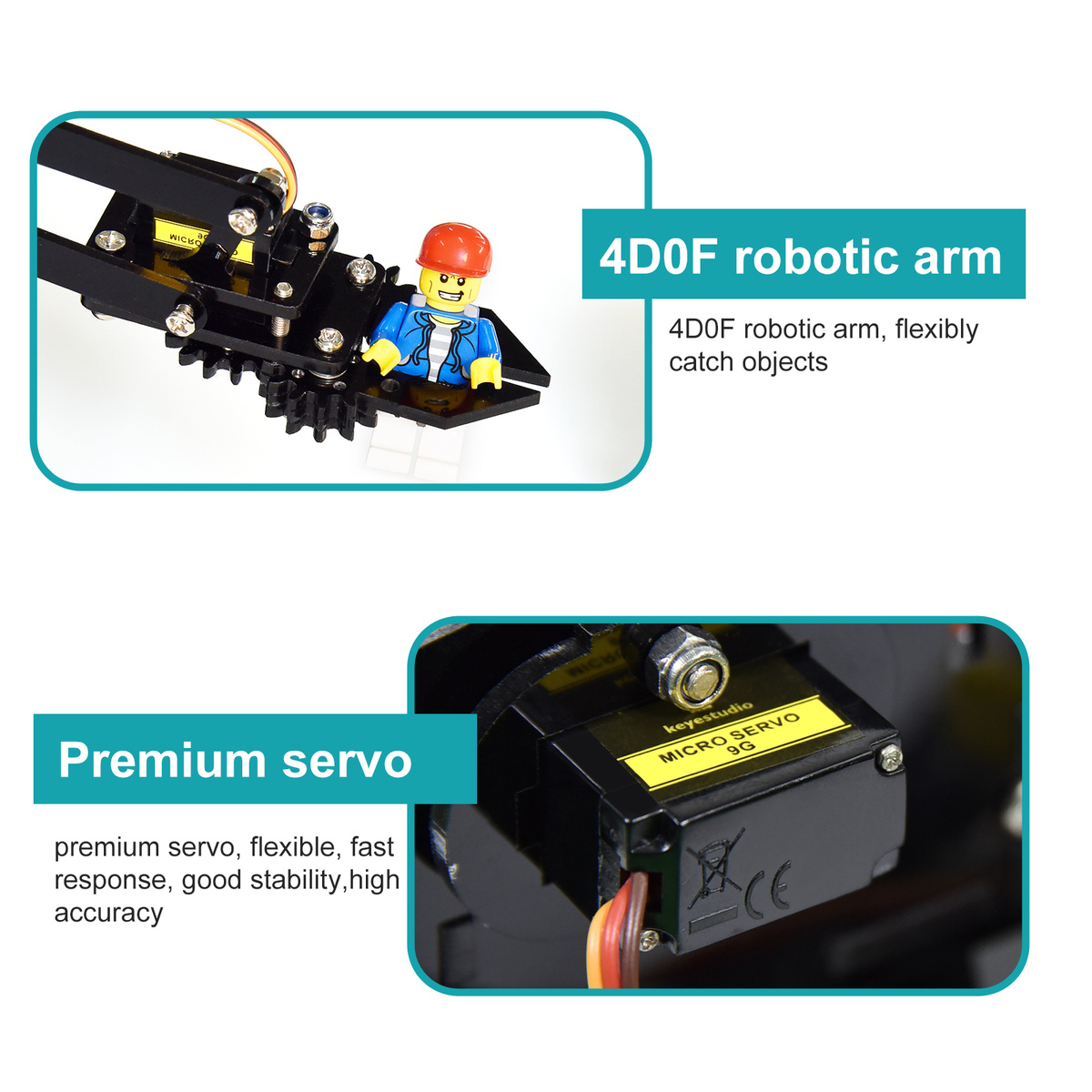 Keyestudio 4DOF Robot Arm Kit для Arduino DIY Robot STEM ...