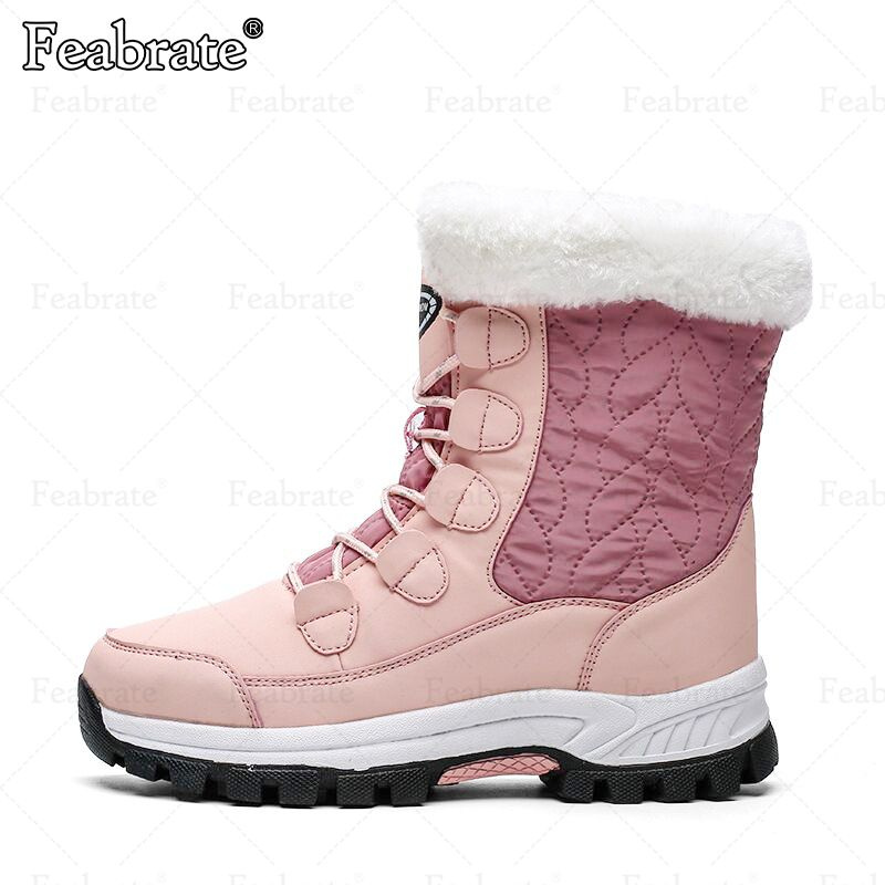 Ботинки Женский Feabrate розовый, размер 35 Зима R (средняя) Шнурки Россия купить c доставкой на ...