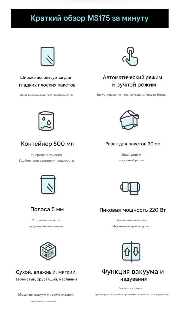 Вакуумный упаковочный аппарат Magic Seal MS175 купить на OZON по низкой цене (2664220168)