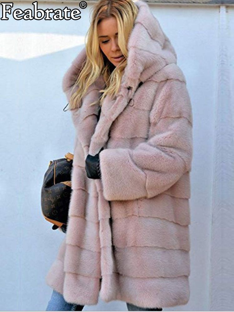 Шуба Женский Feabrate Мех искусственный Вышивка меховой темно-серый, размер 54 Китай Зима ...