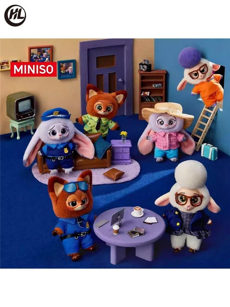 Коллекционная фигурка Слепая коробка MINISO Zootopia Vinyl Plush Figure ...
