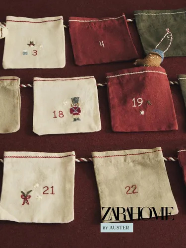 Набор конвертов для адвент-календаря ZARA HOME CHRISTMAS EMBROIDERED ...