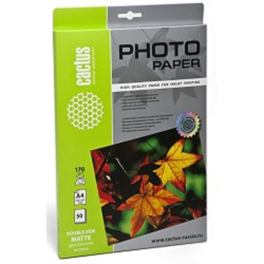 CS-MA417050DS Фотобумага Cactus CS-MA417050DS матовая двусторонняя, A4 ...