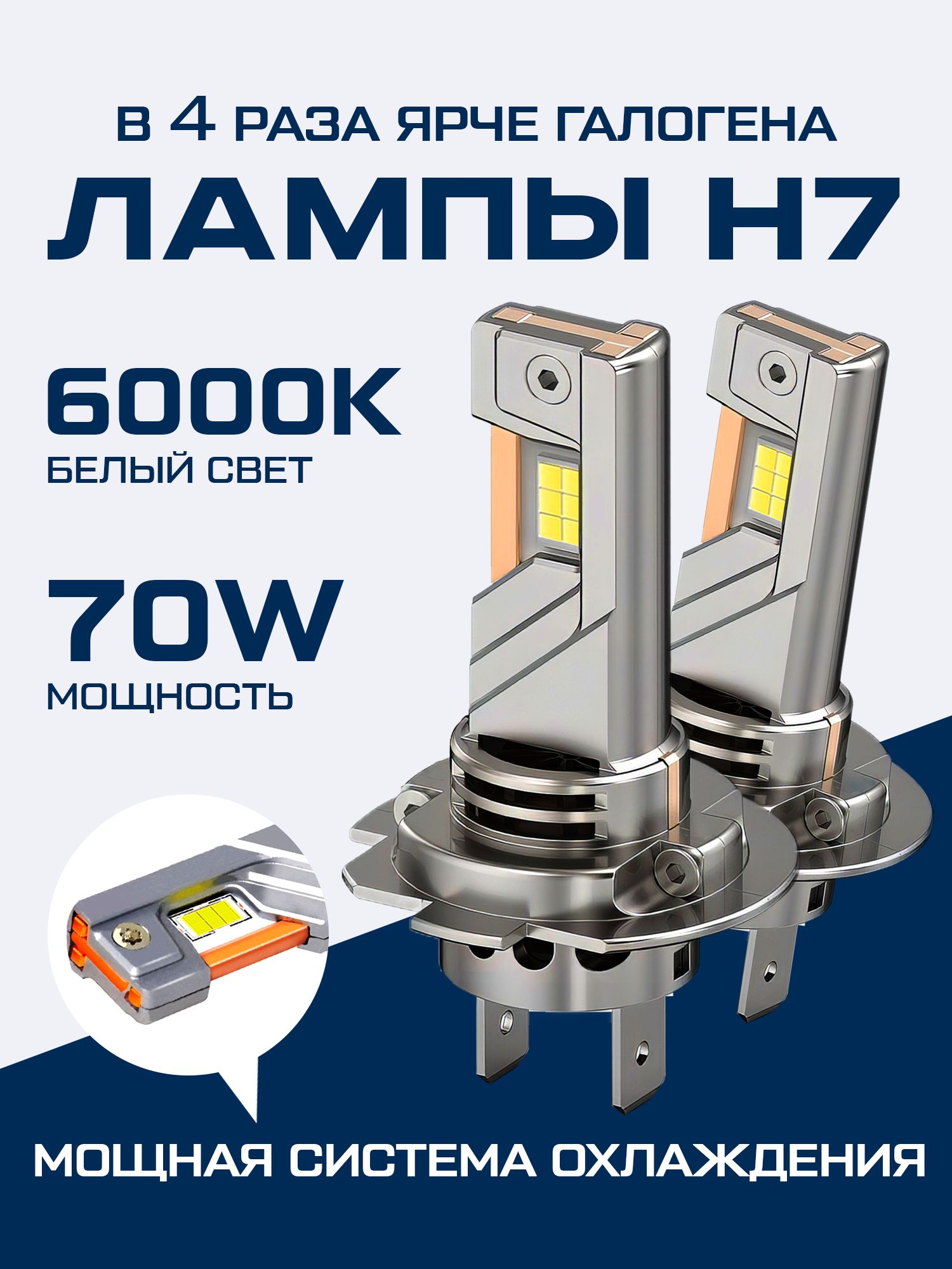 Лампа автомобильная RUYCH 12 В, 9 В, 2 шт. H7-K11 купить c доставкой на ...