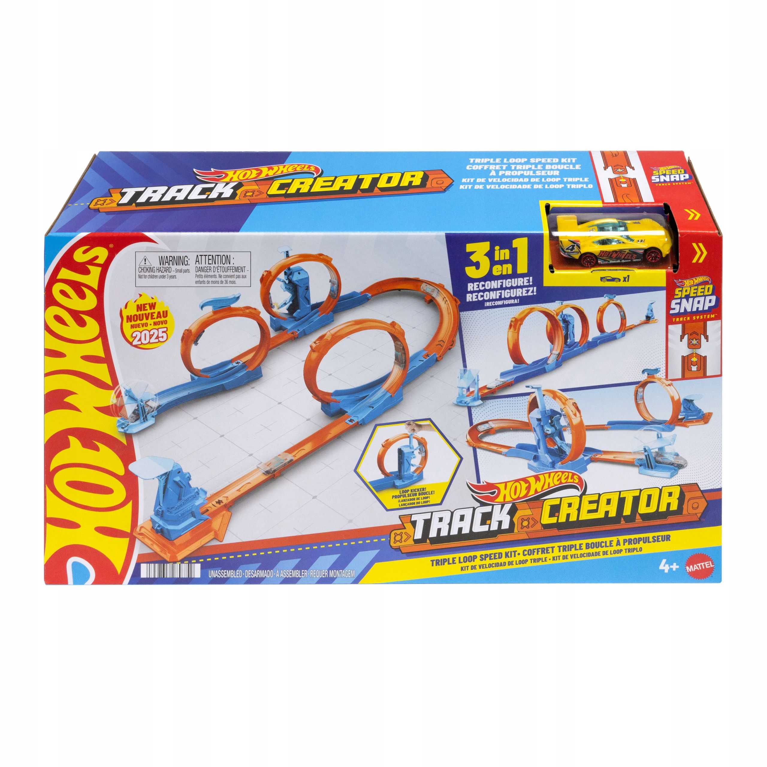 Игрушечный трек Hot Wheels Track Creator Triple Loops Race Track ...