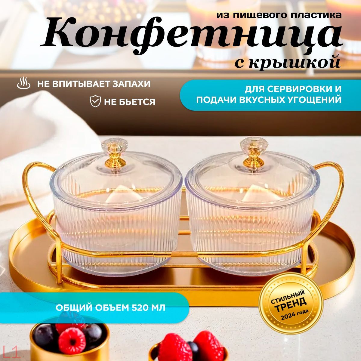 Конфетница "Conflate", 2 шт купить на OZON по низкой цене (3047480665)