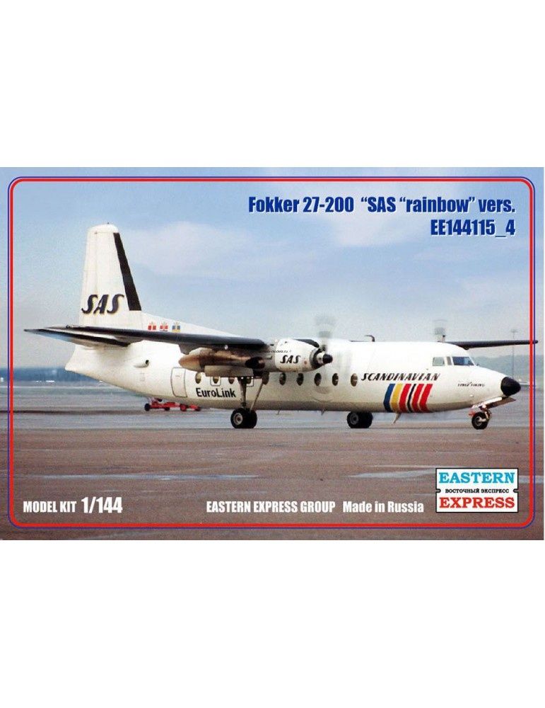 144115-4 Восточный Экспресс 1/144 Пассажирский самолет Fokker F-27-200 ...