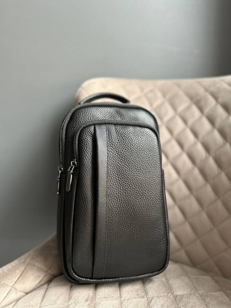 Сумка мужская через плечо кожаная, бананка - купить с доставкой по ...