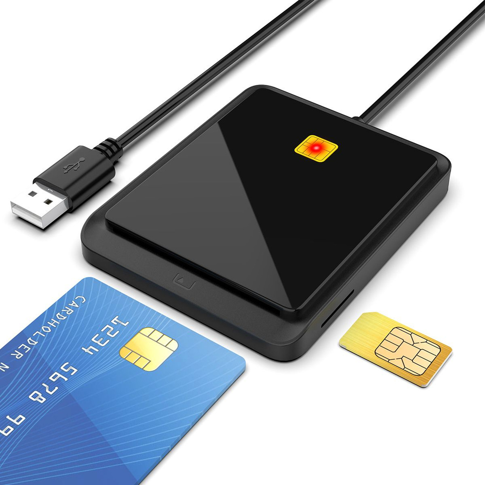 Usb 2 0 Банковская социальная карта Ic Id Sim Smart Card Reader Умный