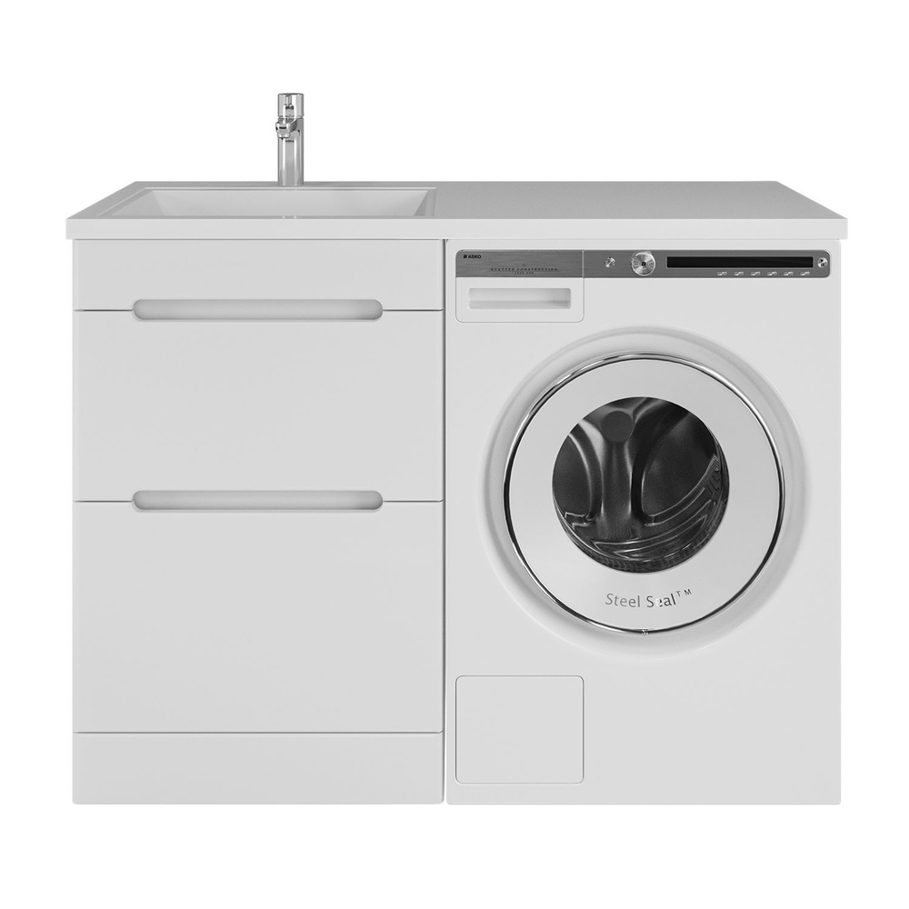 Тумба напольная SanStar Толедо 50 с раковиной Даллас 110 левый (комплект) для ванной комнаты ...