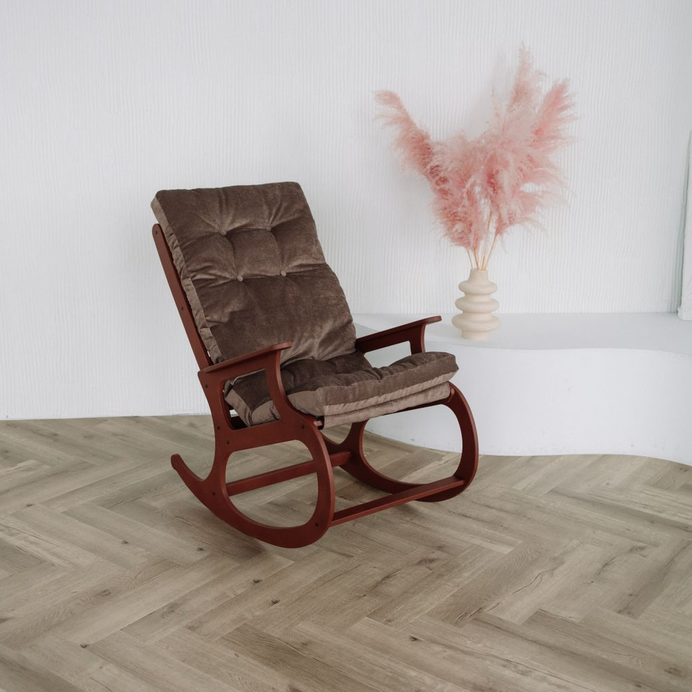 Кресло-качалка Широкое кресло качалка со съемным чехлом, 72х110х97 см ...