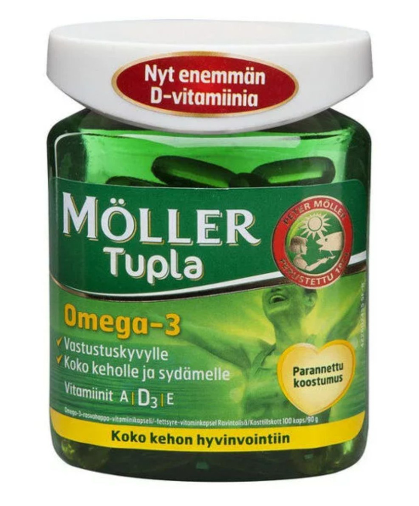Рыбий жир в капсулах MOLLER TUPLA OMEGA-3 100 ШТ - купить с доставкой ...