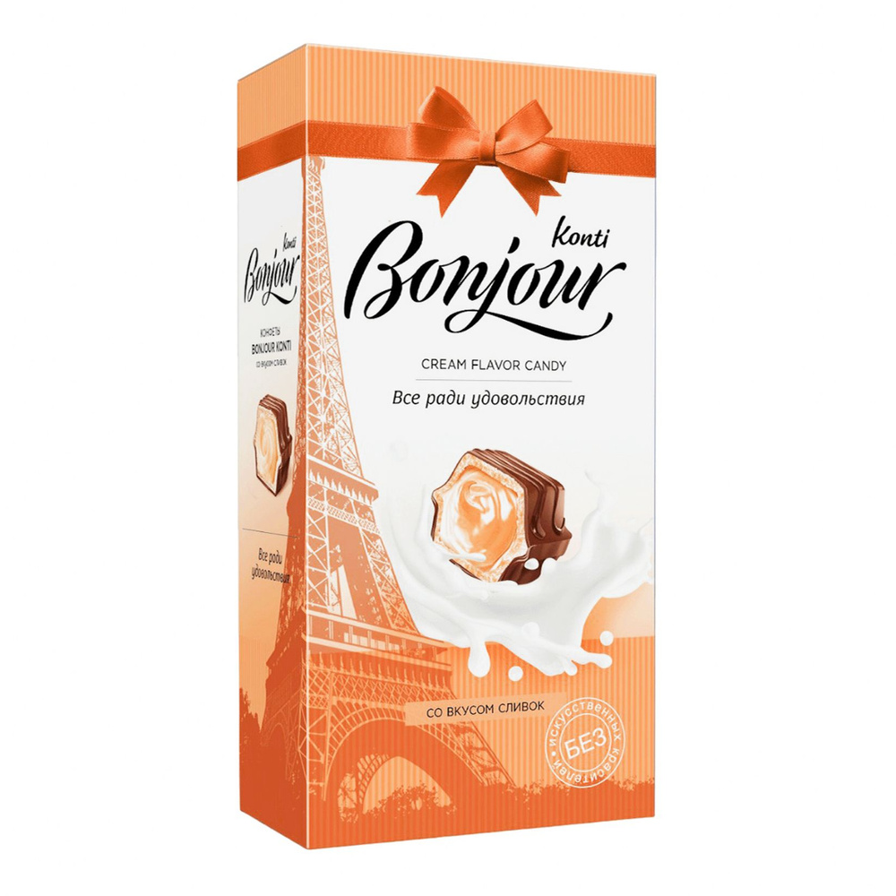 Конфеты Konti Bonjour со вкусом сливок 80 г - купить с доставкой по ...
