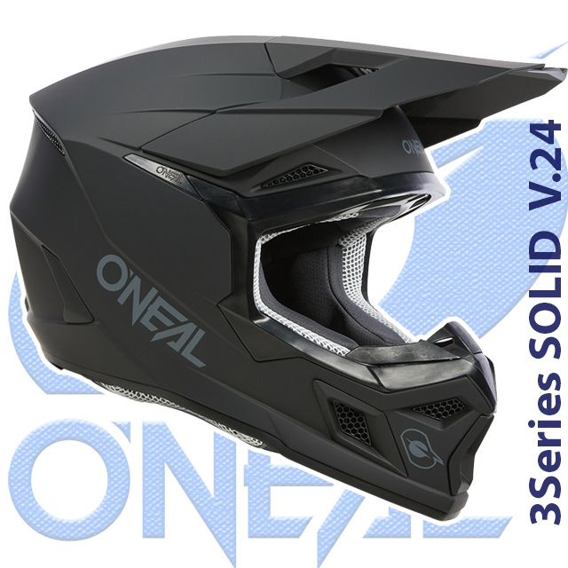 Шлем кроссовый O'NEAL 3Series SOLID V.24 XL(61-62) матовый черный ...