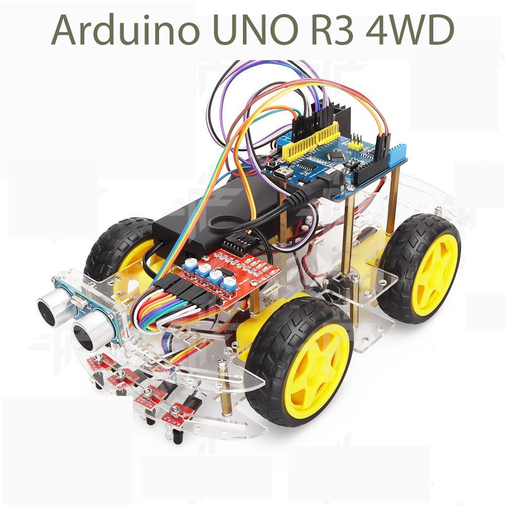 Arduino Uno R3 4wd Набор комплект Ардуино уно р3 для программирования