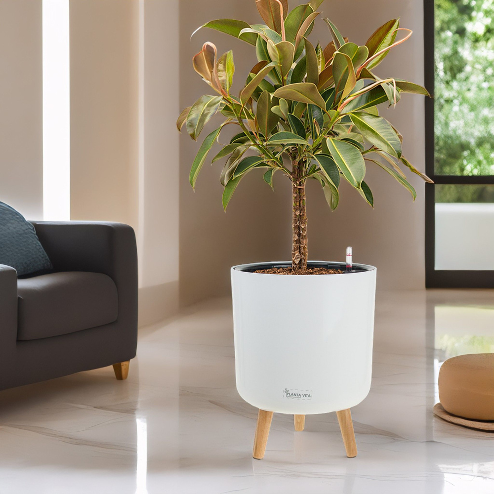 Кашпо для цветов напольное на ножках с автополивом PLANTA VITA Cylinder ...