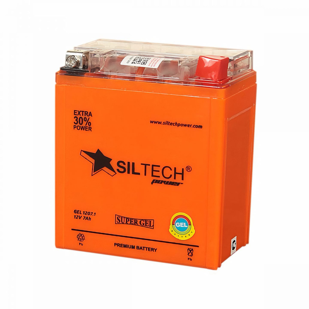Аккумулятор для мототехники Siltech GEL1207.1 12V7AH о.п. (YTX7L-BS ...