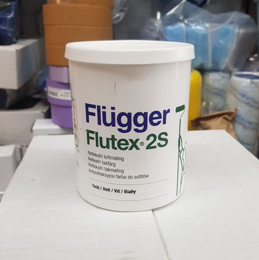 Краска Flugger Flutex 2s Гладкая, Акриловая дисперсия, Матовое покрытие ...