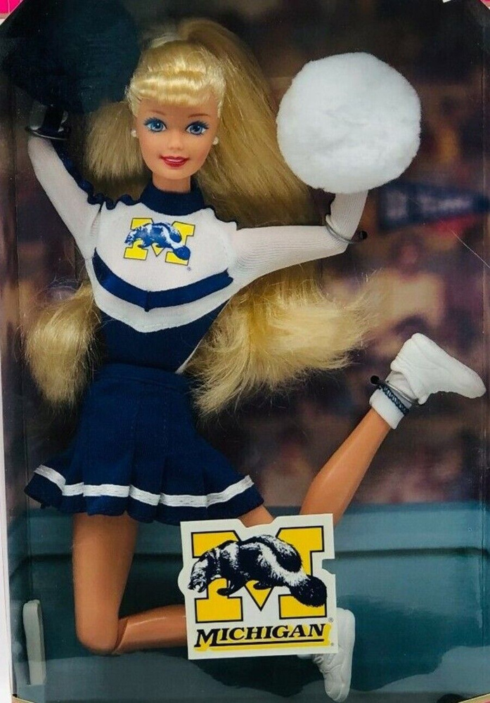 Кукла Барби Чирлидер из университета Мичигана коллекционная (Michigan ...