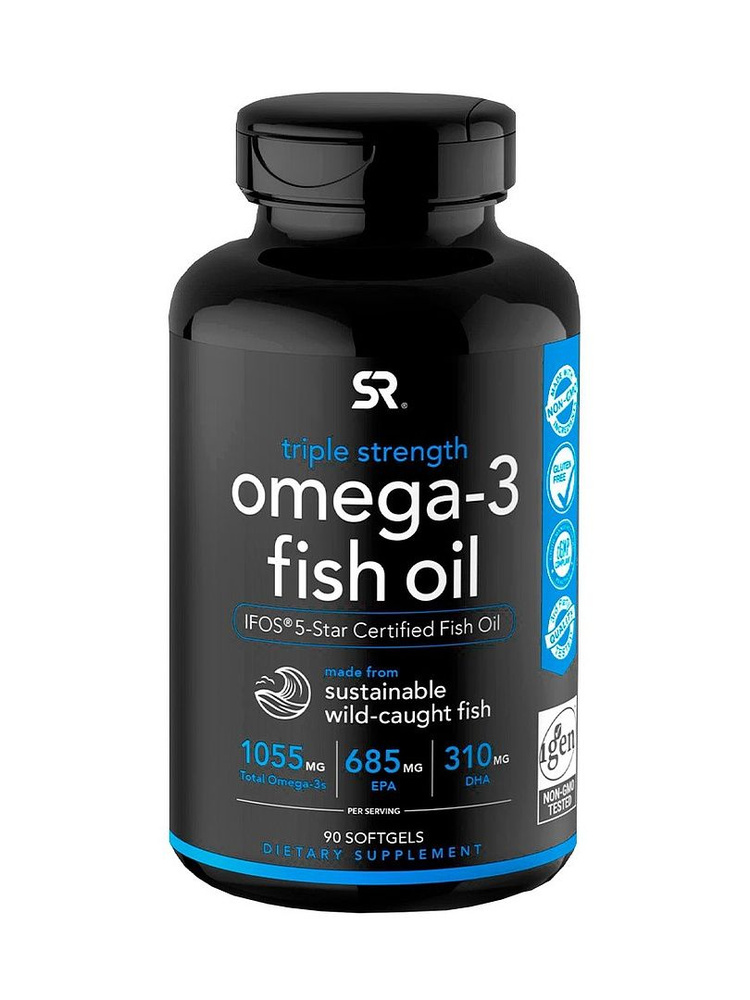 Omega-3 Fish Oil Sports Research, (90 капсул) - купить с доставкой по ...