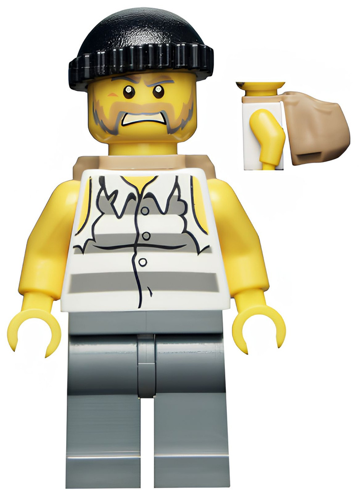 Минифигурка Lego Police - Jail Prisoner Shirt with Prison Stripes ...