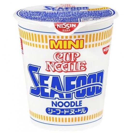 NISSIN Лапша быстрого приготовления CUP NOODLE SeaFooD MINI пшеничная c морепродуктами, 38 гр ...