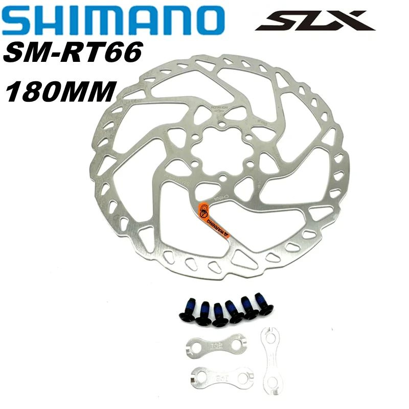 Дисковый тормозной ротор Shimano Deore SLX SM RT66, 6 болтов, 180 мм ...
