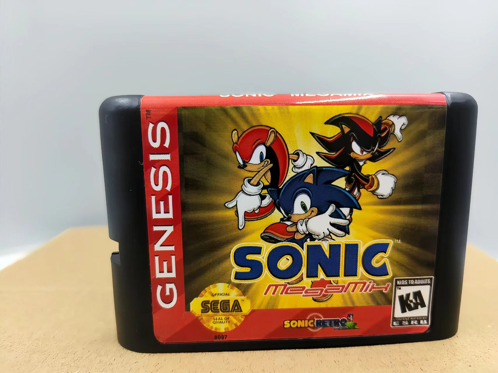 Игровой картридж для приставки 16 bit SEGA: SONIC Megamix (без коробки ...