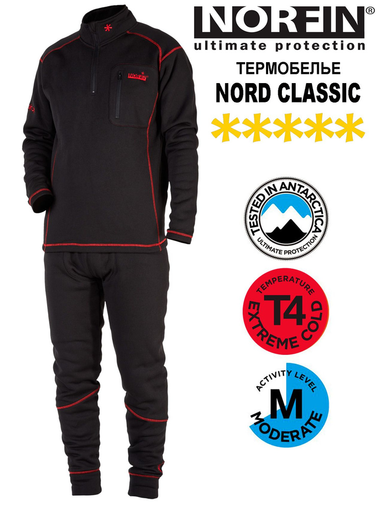 Комплект термобелья Мужской Norfin, размер 52, 54 Зима Рыбалка, Охота ...