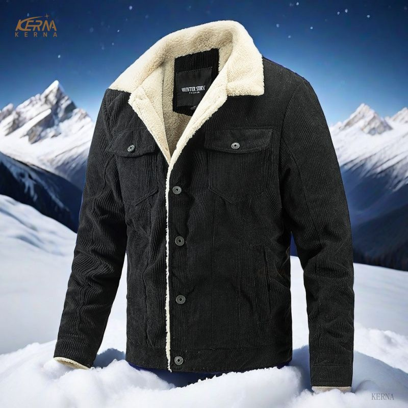 Куртка Мужской KERNA Бант черный лацканы Полиэфирное волокно, размер 46 Длинный куртка-пилот ...