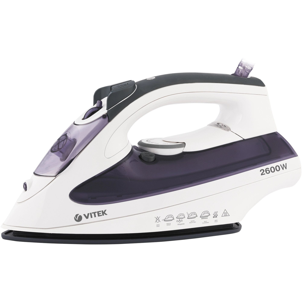 Утюг Vitek VT-8356 белый/серый купить на OZON по низкой цене (1781384071)