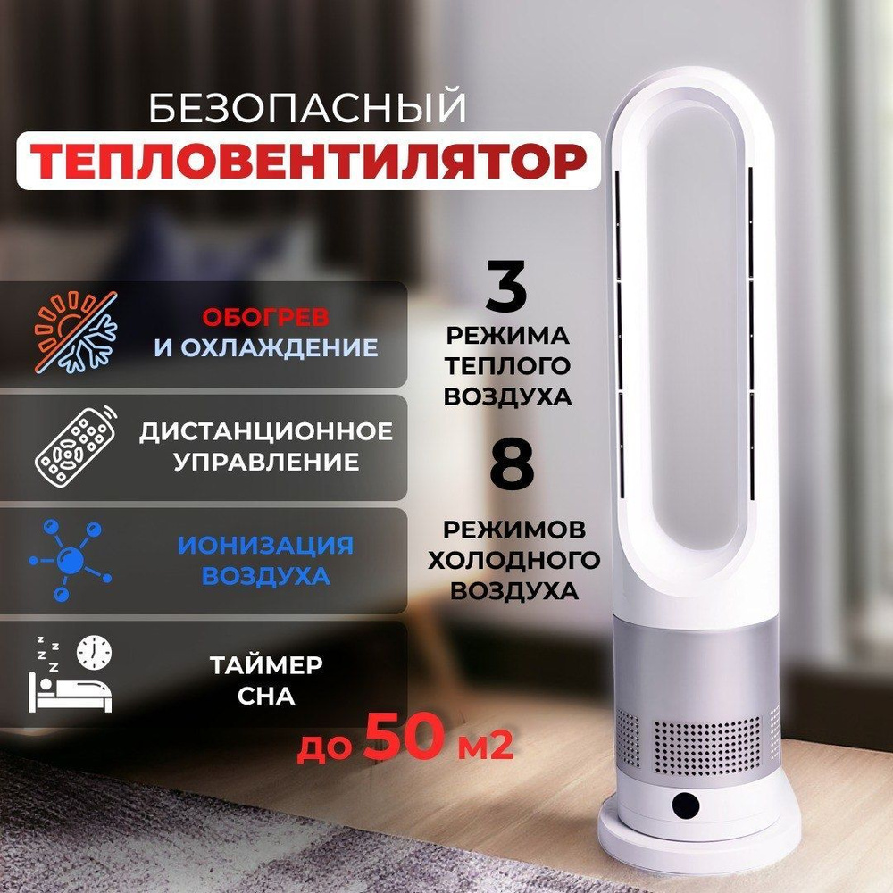 Тепловентилятор / обогреватель / вентилятор для дома напольный, тихий и ...